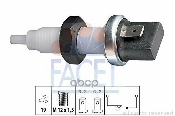 Датчик стоп-сигнала Fiat, Lada, Lancia, Seat, Skoda Facet арт. 71000