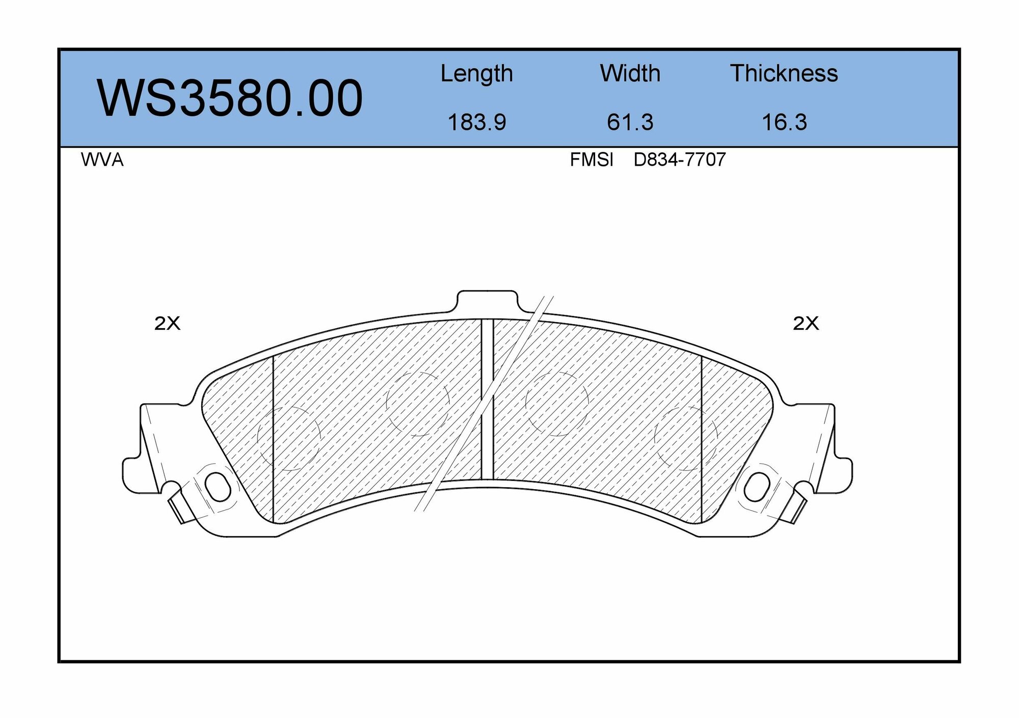 Колодки тормозные дисковые зад JEENICE WS3580.00