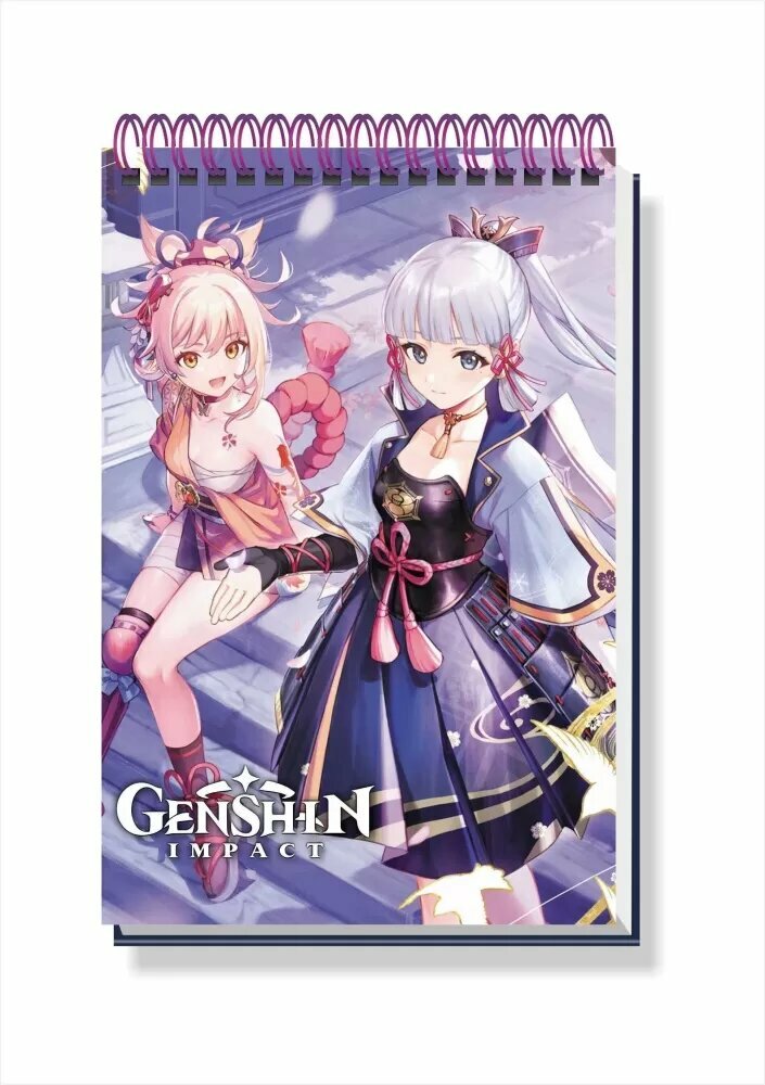 Геншин. Творческий блокнот cо стикерами и переводными татуировками A5. Сад белой цапли (08222)