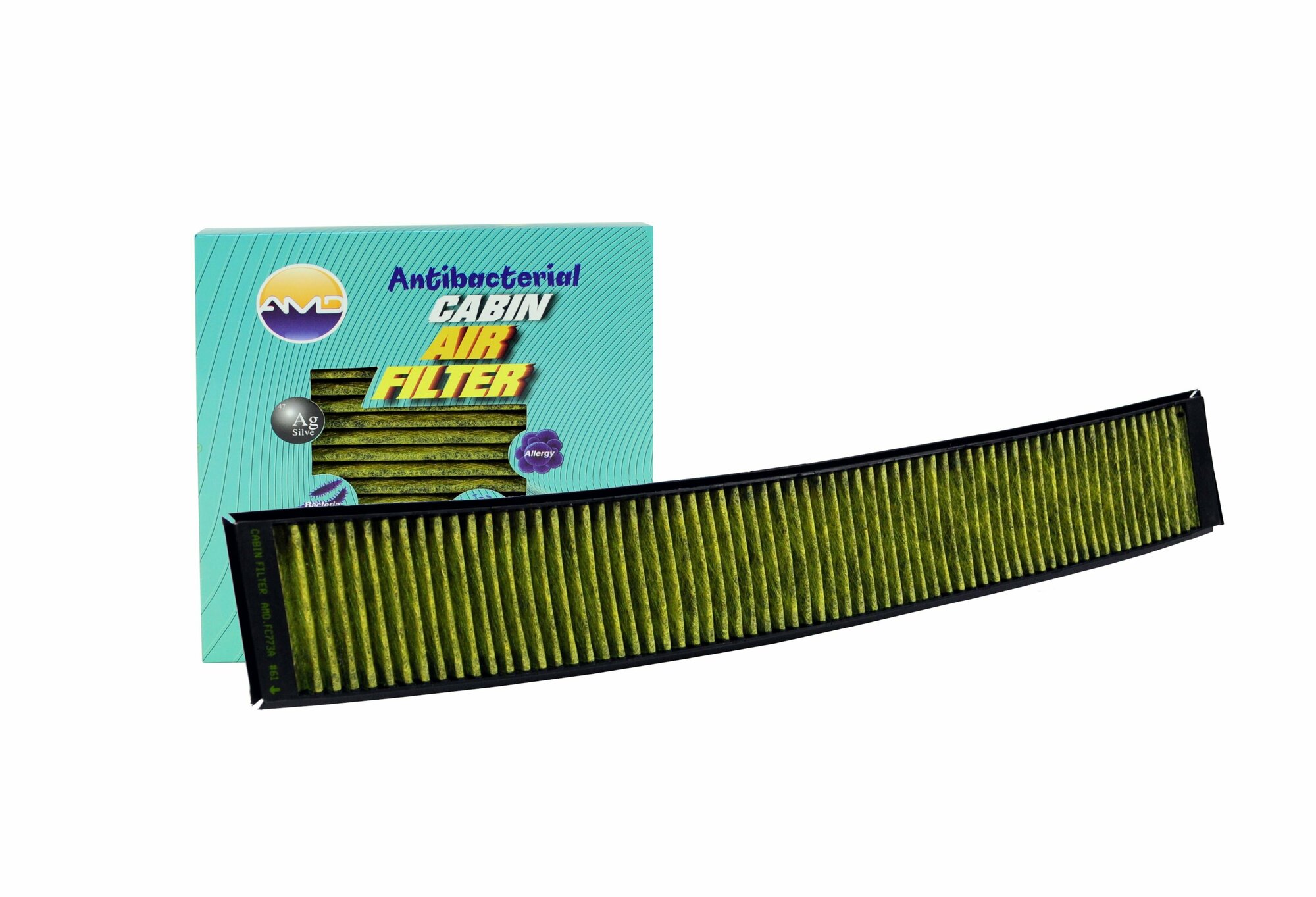 Фильтр салонный 64319257504 AMD. FC773A антибактериальный, угольный для BMW 3 IV E46 1998-2005 X3 E83, E83N 2004-2010