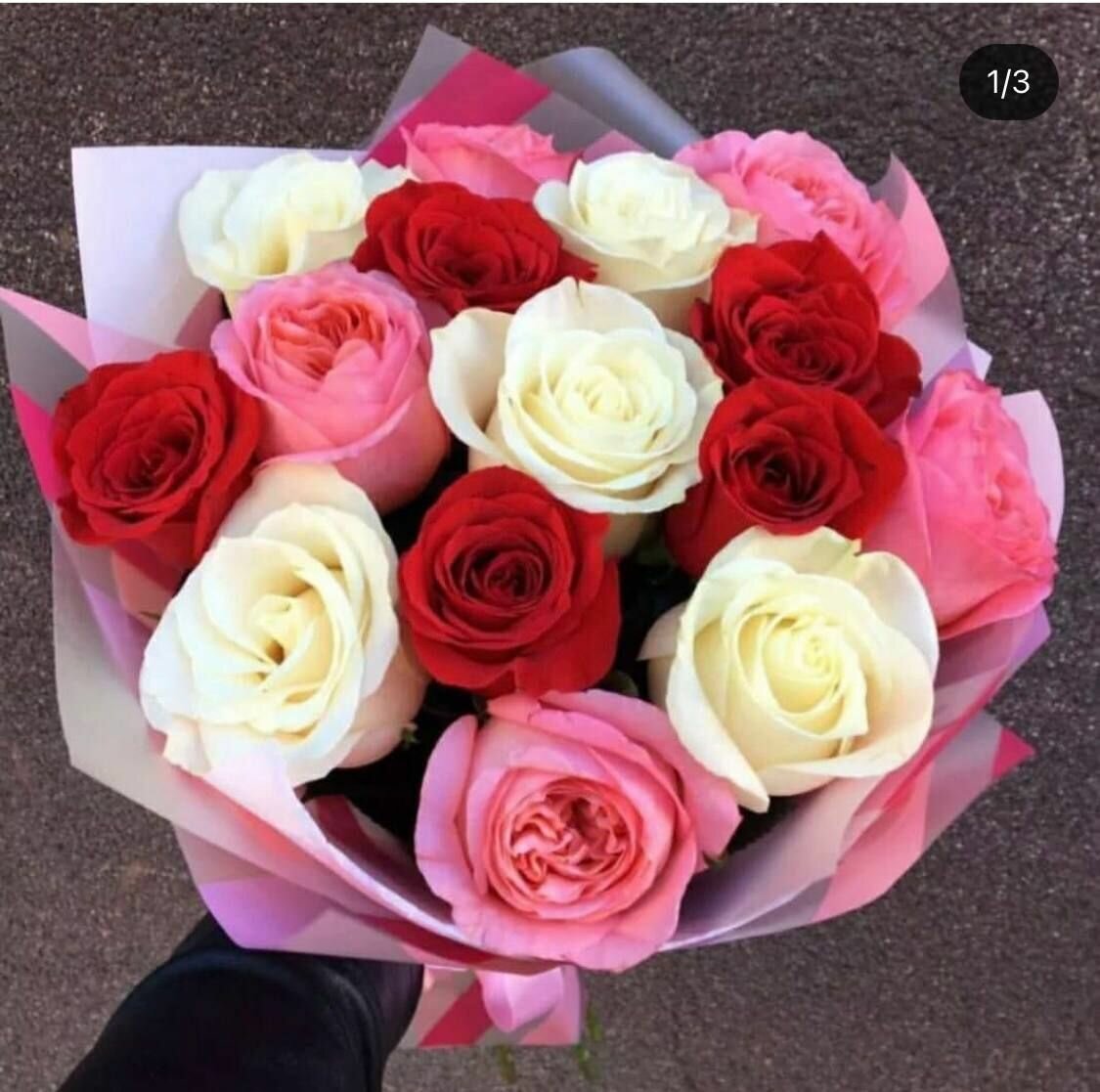Розы микс 15 шт / Букет / Цветы