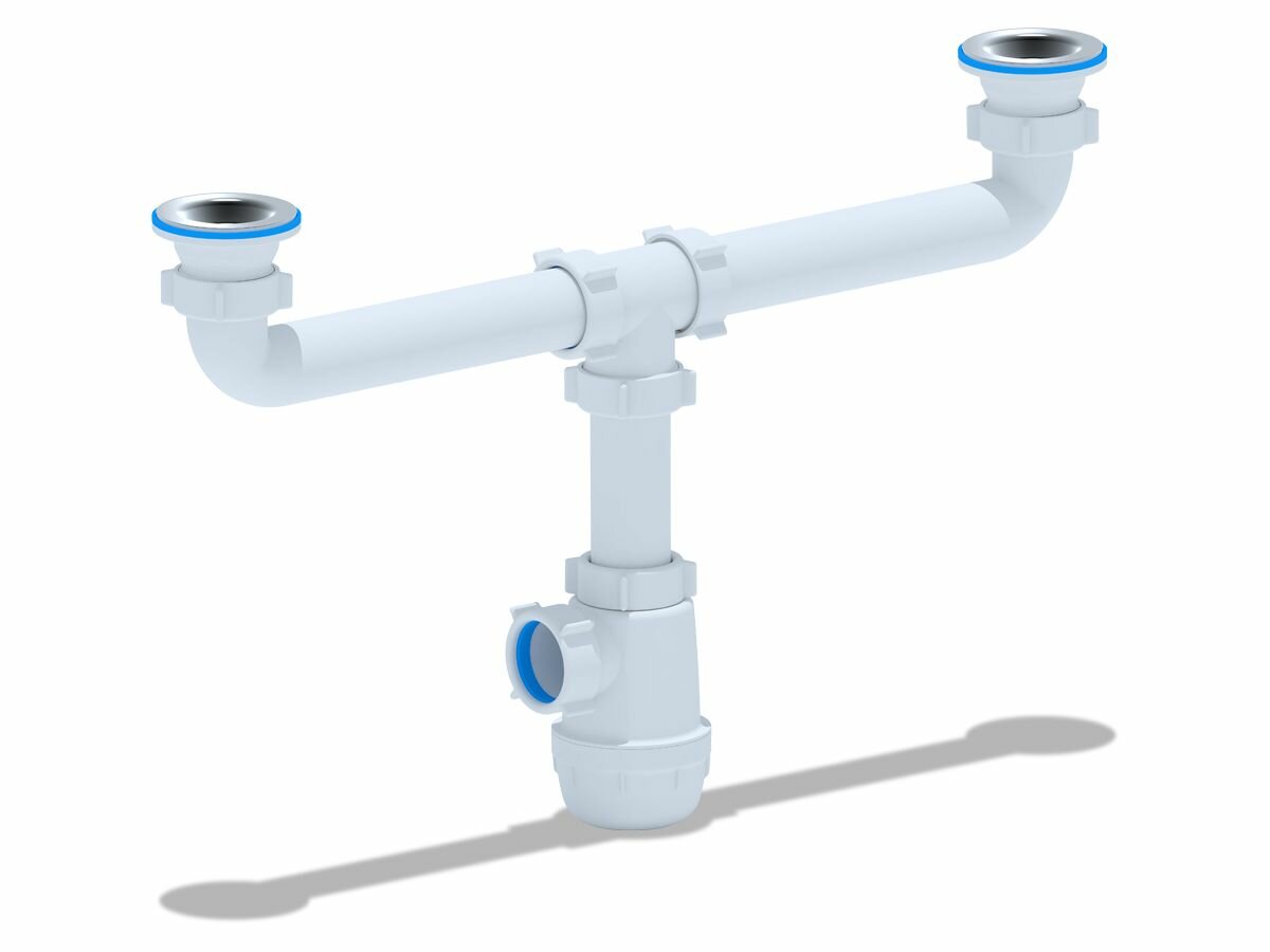 Сифон АНИ Грот 1 1/2"*40 двойной