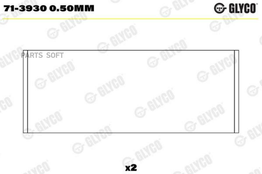 Вклад. шатун. +0.50 [пара] Glyco арт. 71-3930 0.50MM