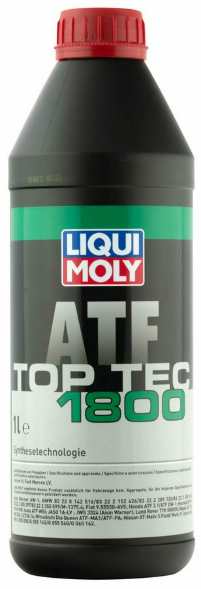 LIQUI MOLY 3687 Top Tec ATF 1800, 1л (НС-синт. транс. масло)