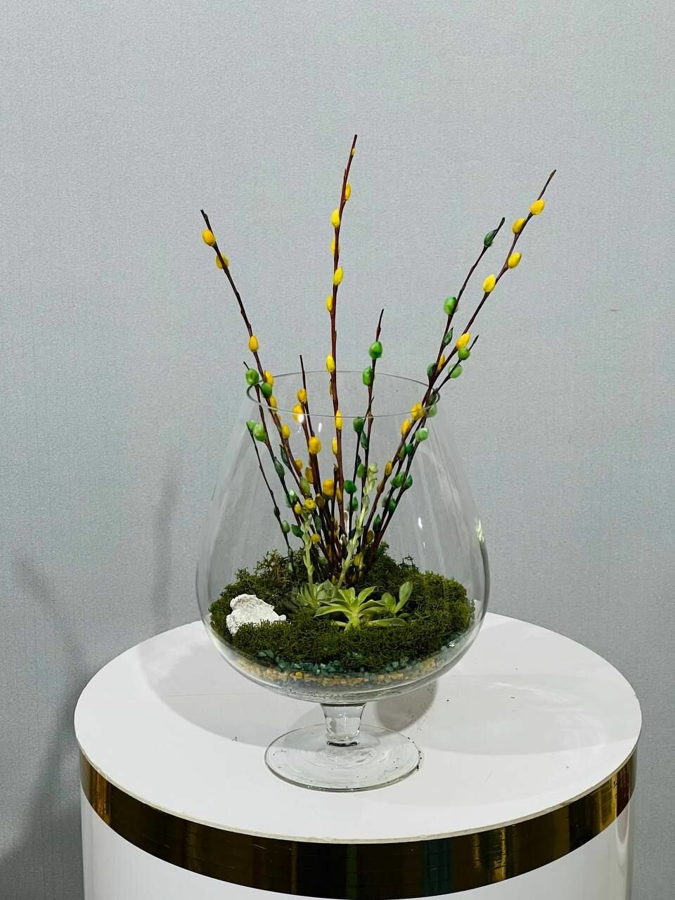 Пасхальная композиция в вазе / Верба живая / Пасхальный декор