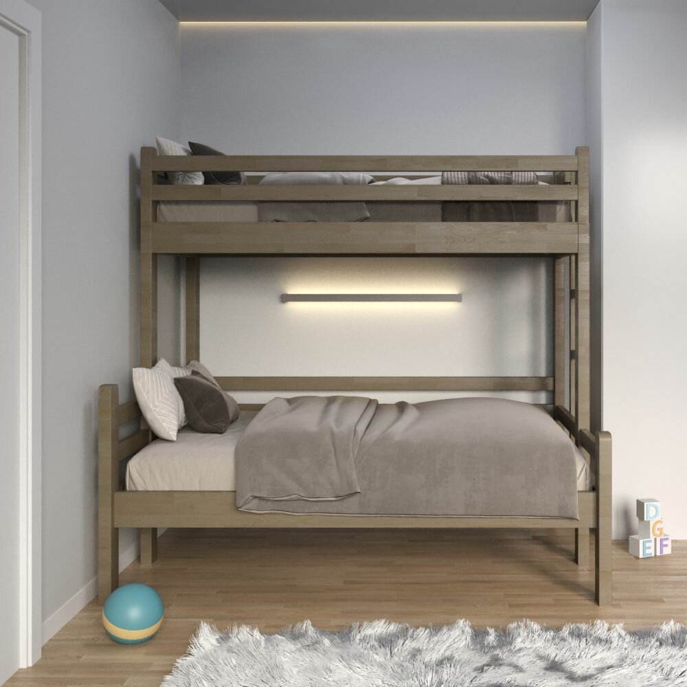 Детская двухъярусная кровать 90x190 Орленок цвет Орех