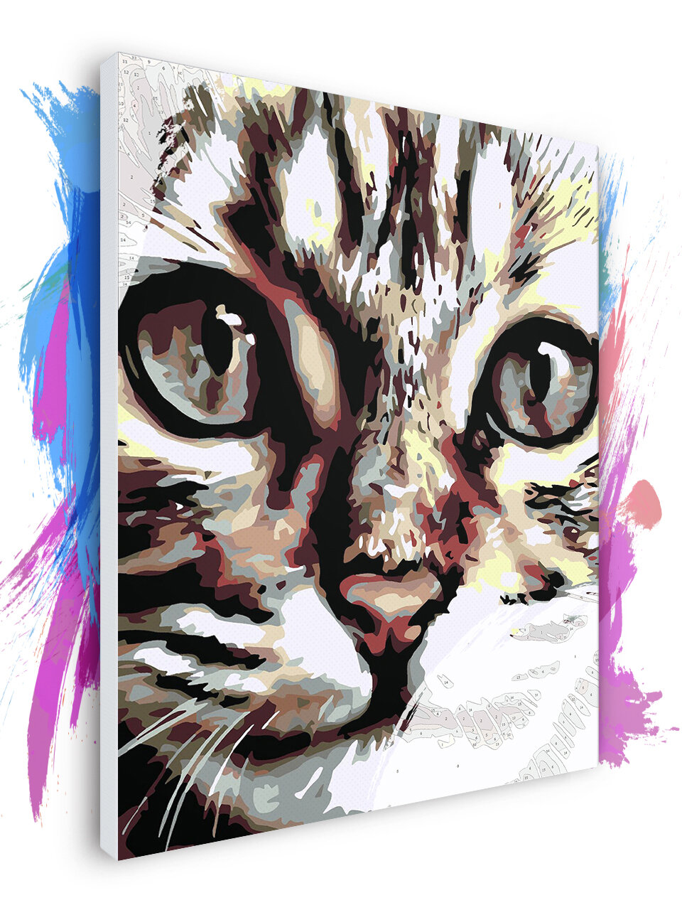 Картина по номерам на холсте Кошачий взгляд, 30 х 40 см