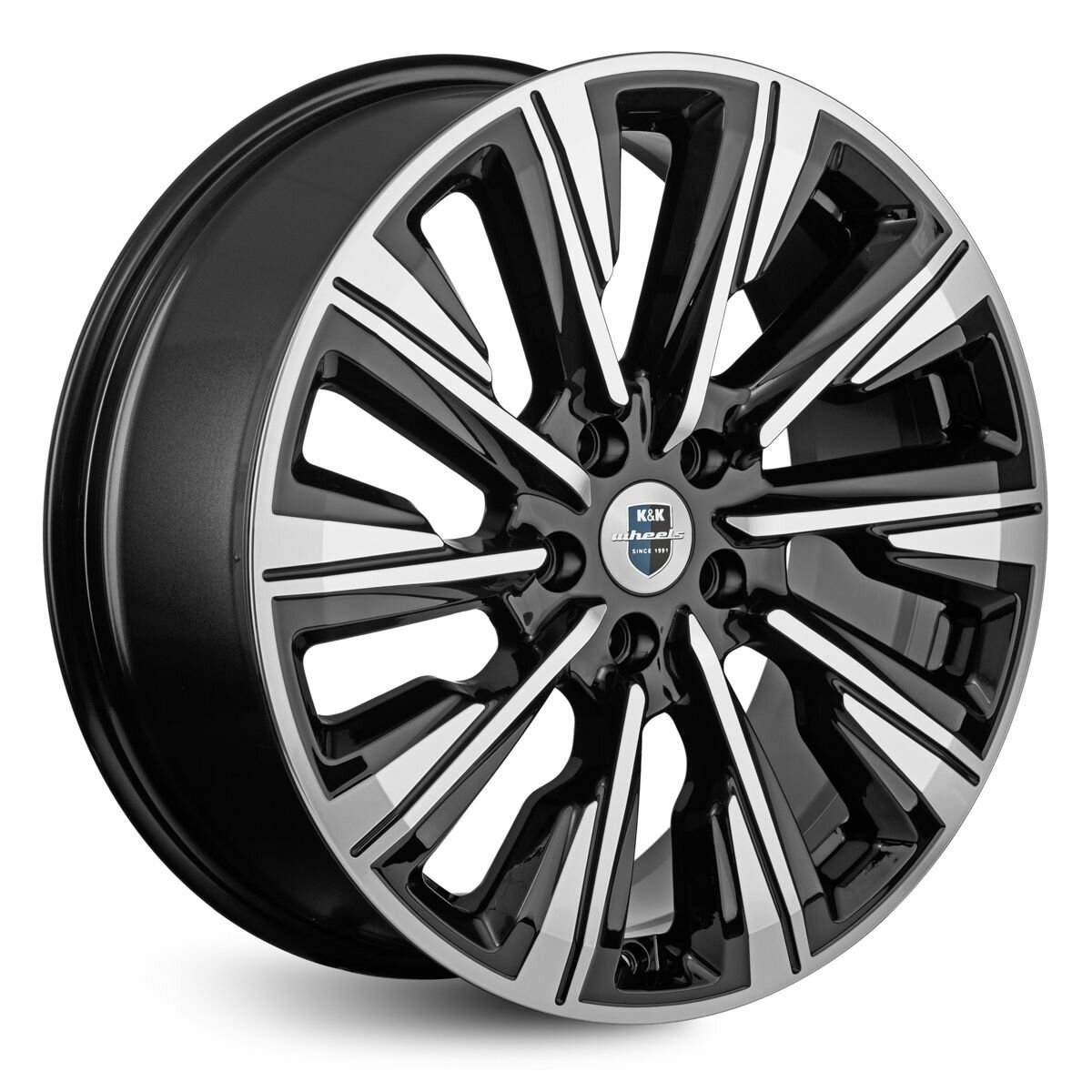 Диск литой КиК Галего (КС1039) 7,5\R19 5*114,3 ET37 d66,6 Алмаз черный [80250] <С> Fb max 750 kg