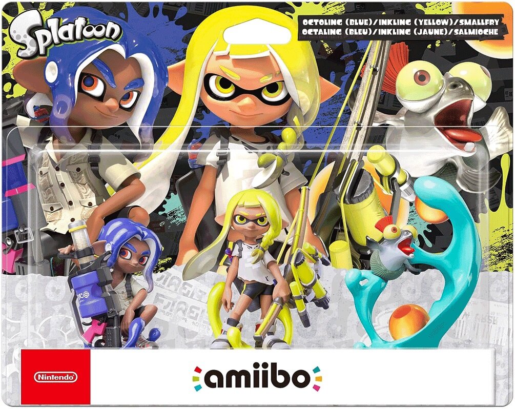 Фигурка amiibo Набор из 3-х фигурок Splatoon 3 Triple Set (Octoling, Inkling, Smallfry) (коллекция Splatoon)