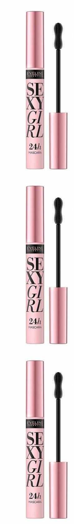 Eveline Cosmetics Тушь для ресниц Sexy Girl, 24 Ч, Extra Black, 10 мл, 3 шт.