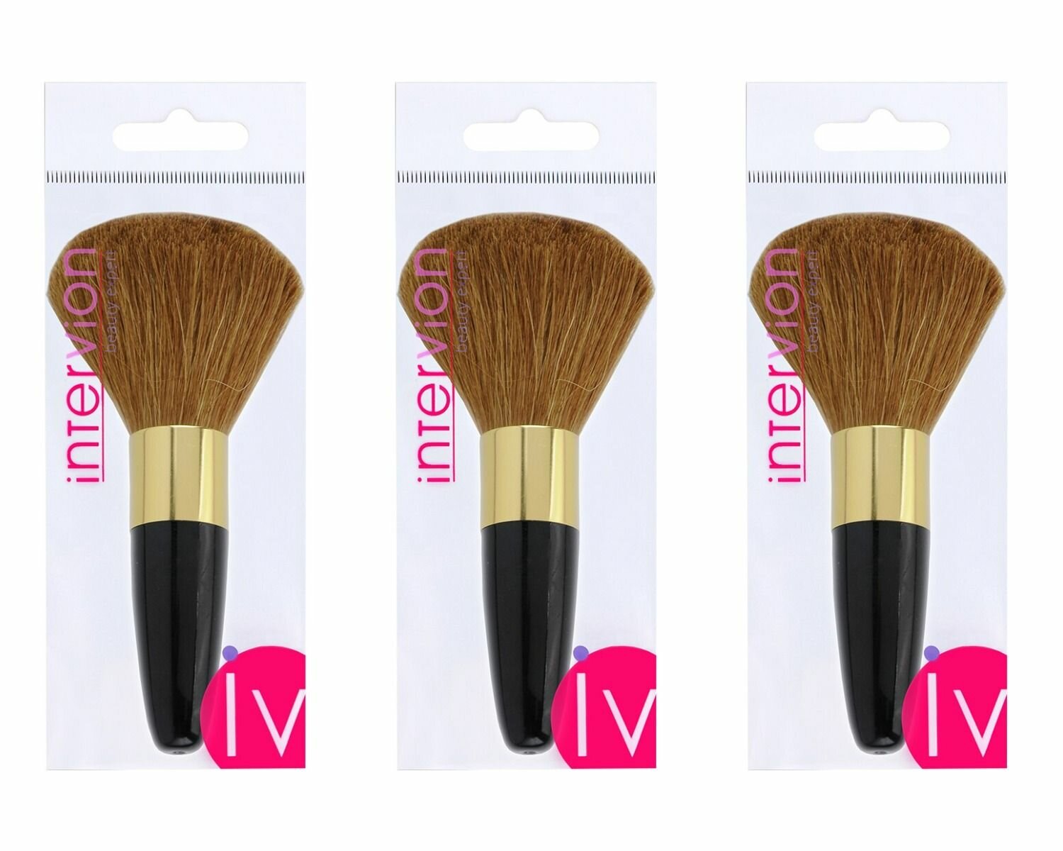 Inter-Vion Кисть для пудры в чехле, 3 шт