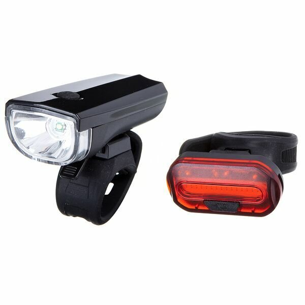 Комплект фонарей велосипедныхSTG, JY7024+6068T, задний+передний, резин. Хомут. Бат2*CR2032)(нет в комл)