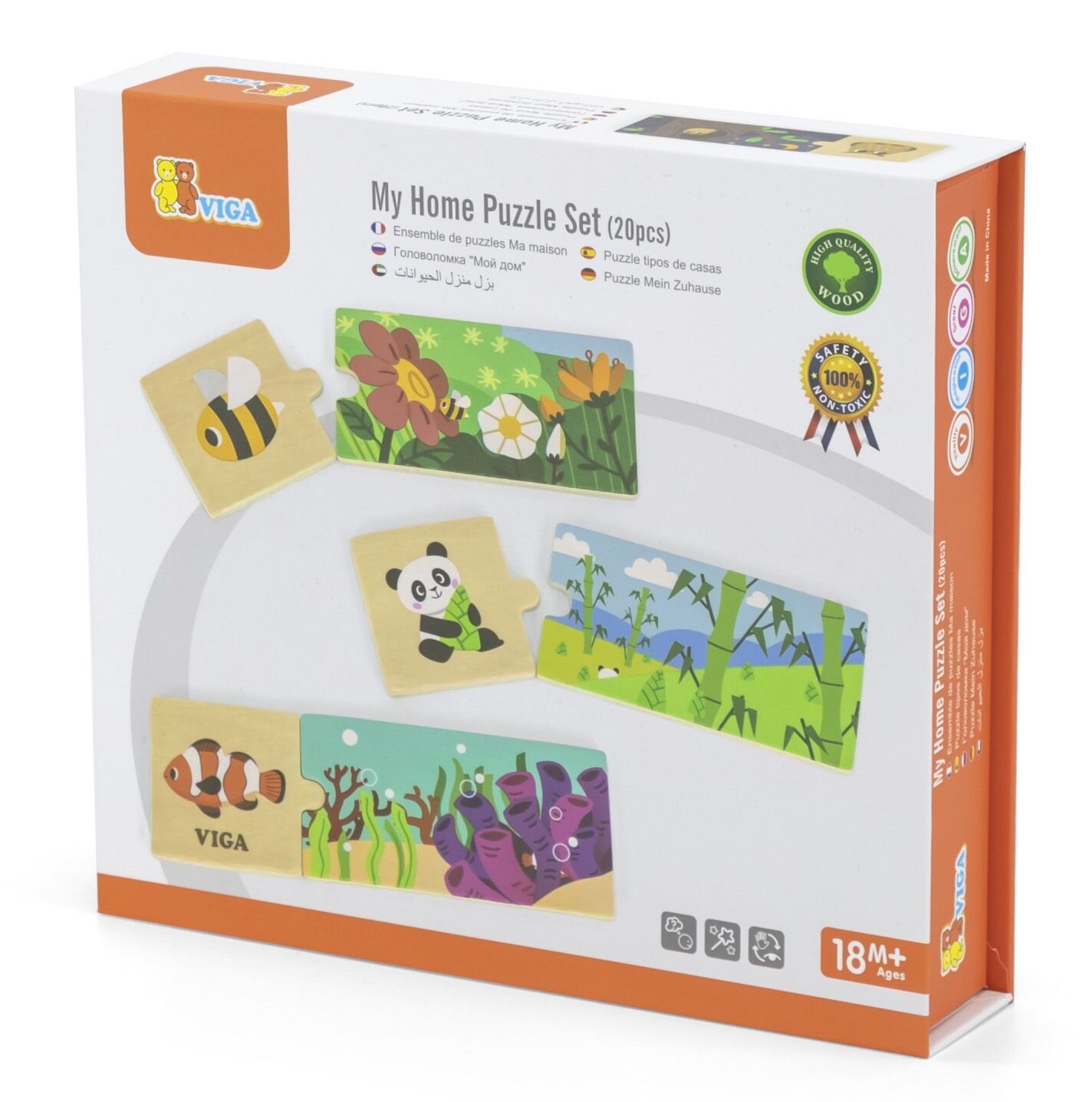 Пазл-головоломка Viga Toys Мой Дом, 20 деталей, 44675