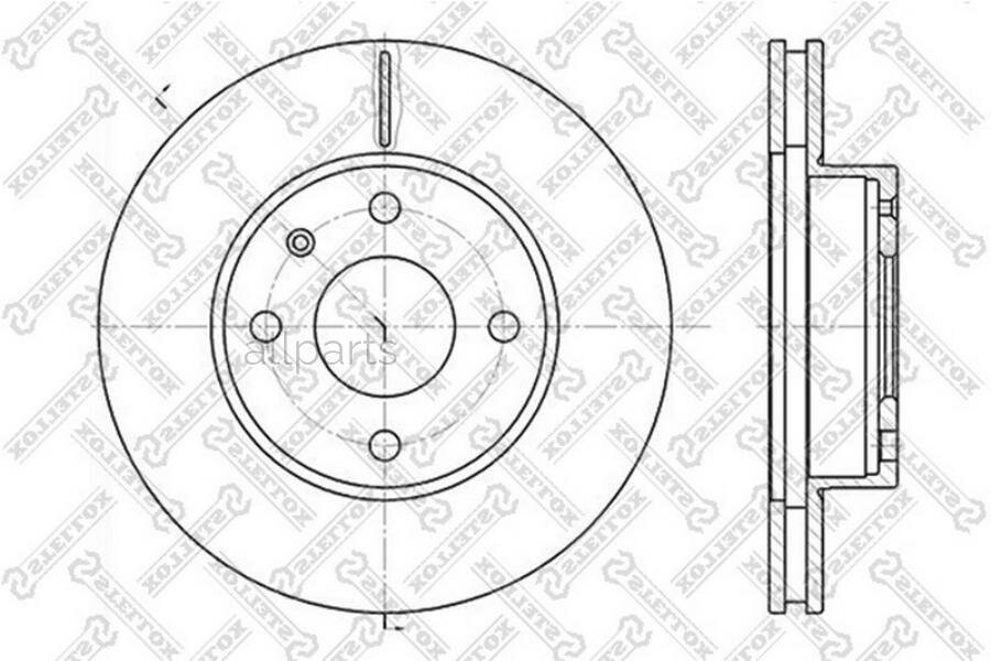 STELLOX 60202529VSX диск тормозной передний!\ Ford Escort/Sierra 2.0-2.9i 82-93