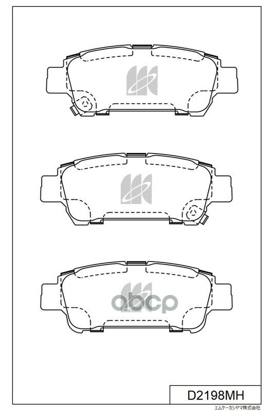 D2198M-01 820 02=FDB1530 ! колодки дисковые з Toyota Previa/Avensis Verso 2.4i/2.0i/2.0D4-D 00> MK KASHIYAMA арт. D2198MH