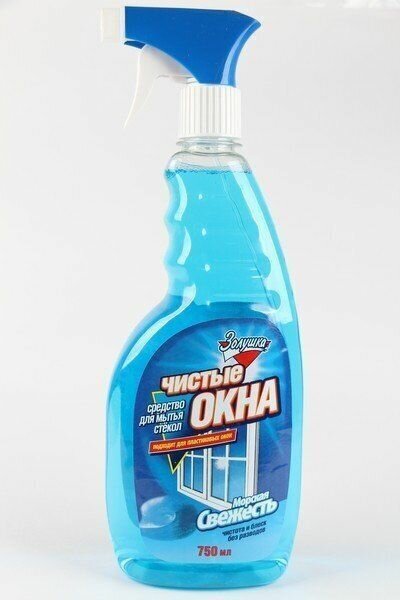 Золушка средство для мытья окон Чистые Окна, с нашатырным спиртом, 750 мл