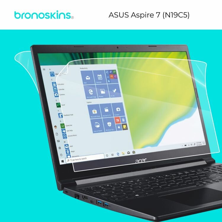 Защитная пленка на верхнюю крышку ASUS Aspire 7 (N19C5) (Глянцевая)
