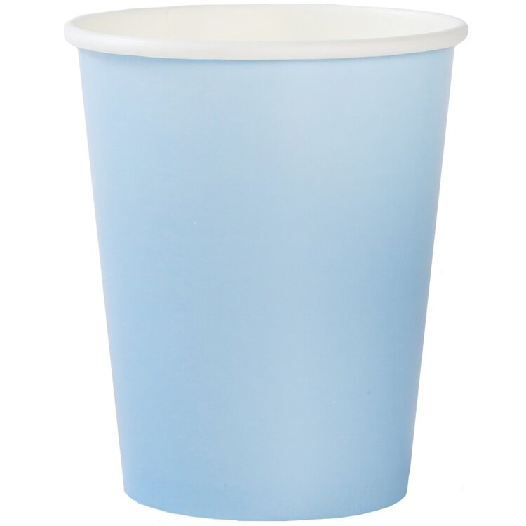 Стаканы бумажные Пастель голубые, 6 штук, 250 мл