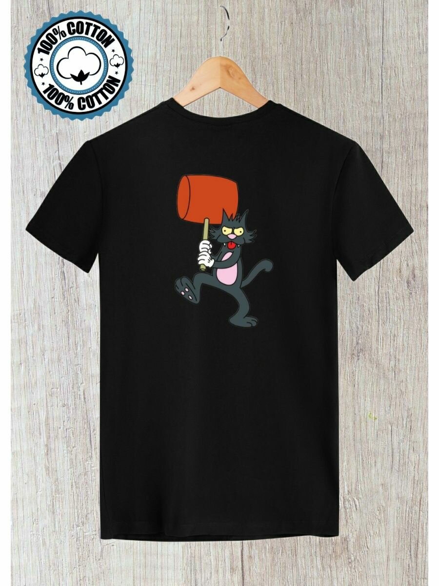 Футболка cat кот царапка scratchy персонаж