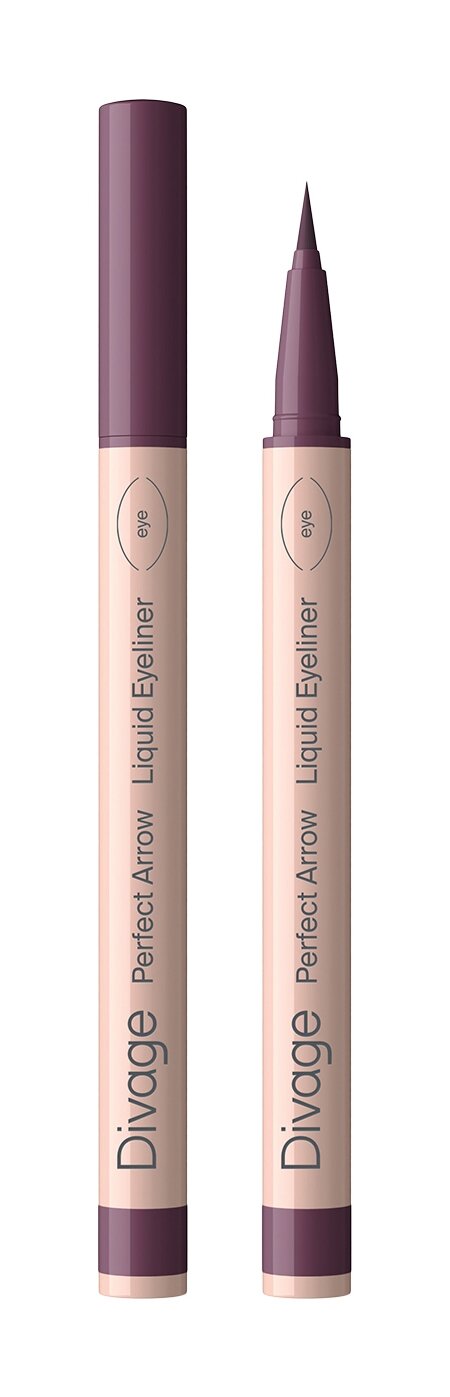 DIVAGE Подводка-фломастер с кистью Perfect Arrow, 0,5 г, 05 Фиолетовый