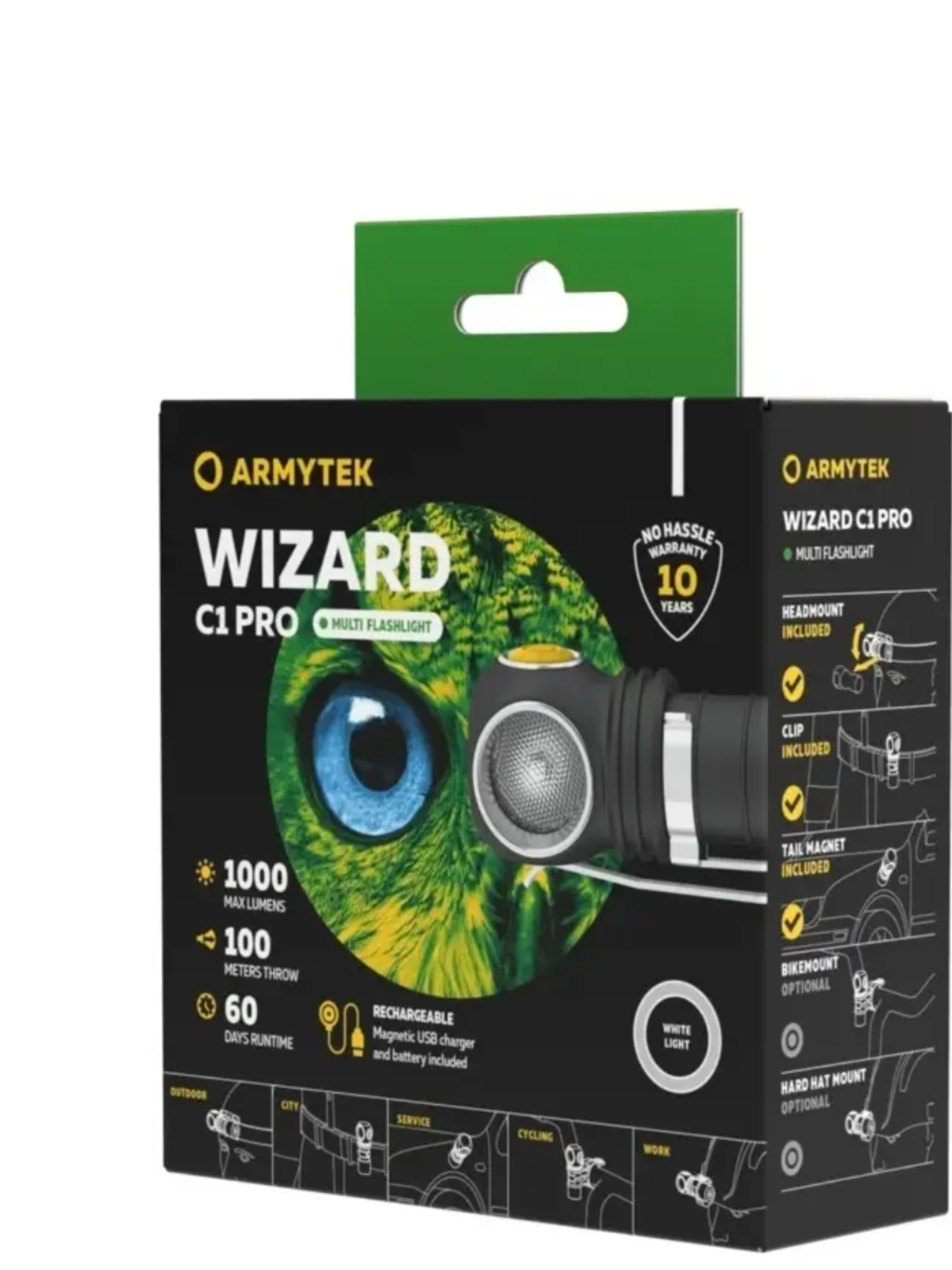 Фонарь Armytek Wizard C1 Pro (белый свет) / F09001C