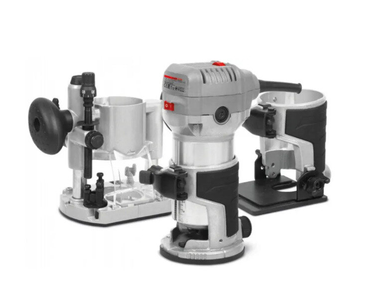 Кромочный фрезер мощность 710 ВТ, сила тока 3,4 А, диаметр цанги 6/8 ММ, CROWN CT11023S