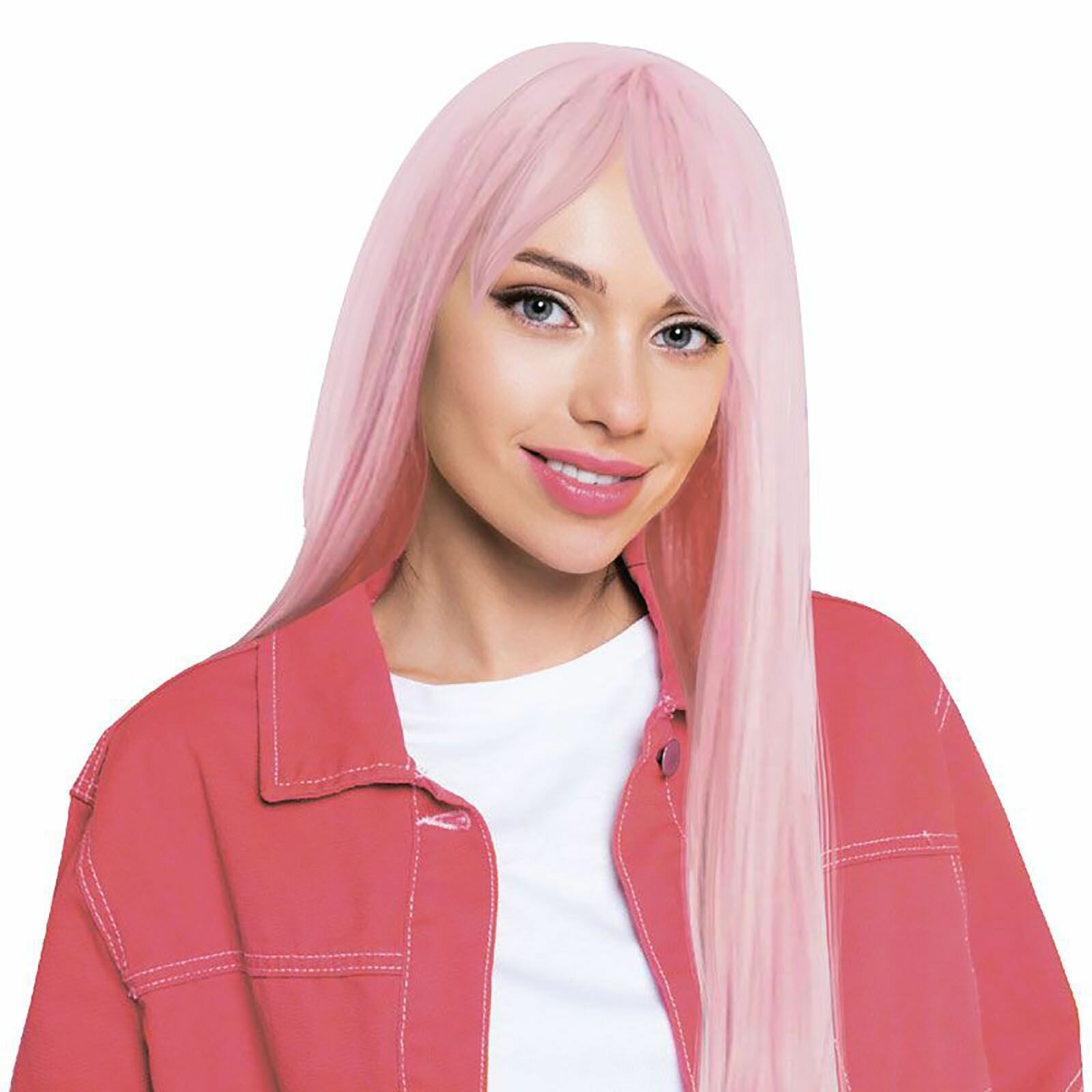 Парик "Аниме" Розовый / 270 г / веселуха