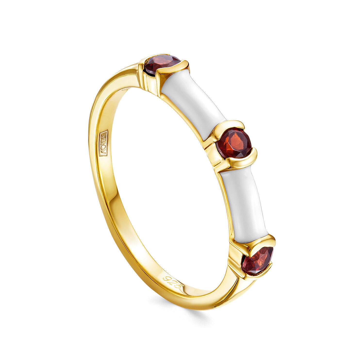 Кольцо, серебро, 925 проба, гранат