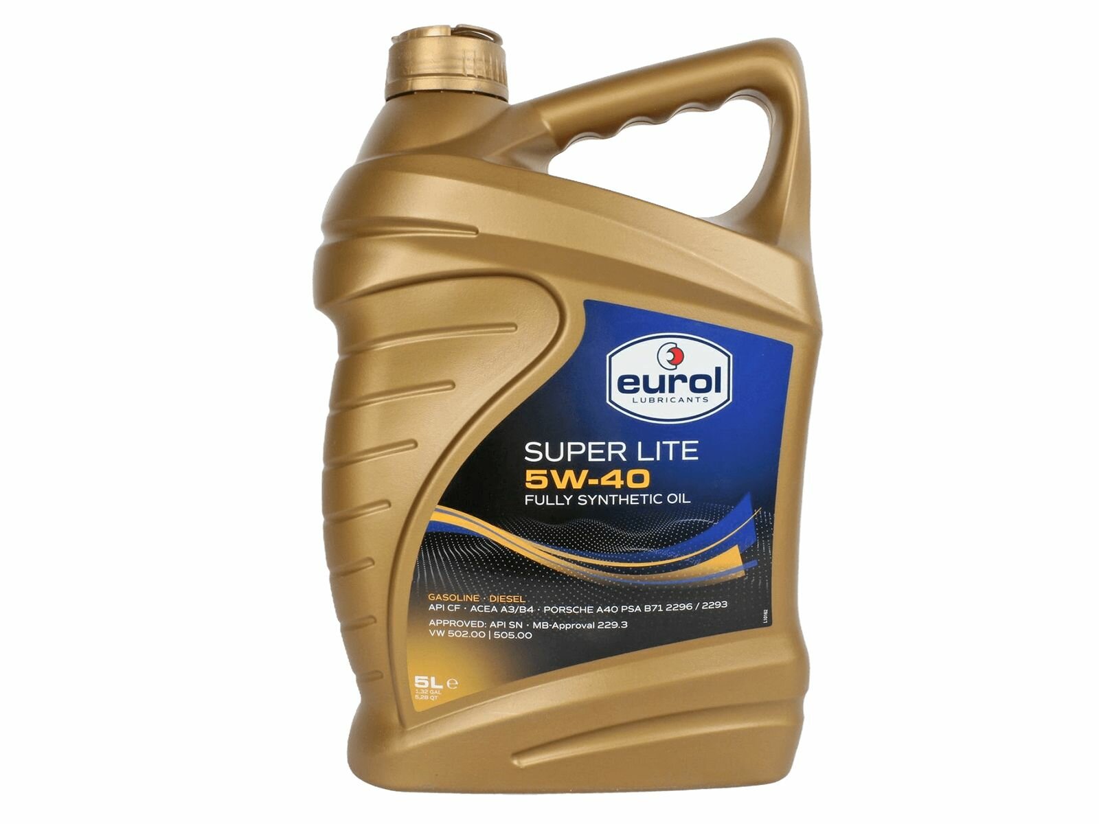 Масло моторное EUROL SUPER LITE 5W40 5л, для бензиновых и дизельных двигателей