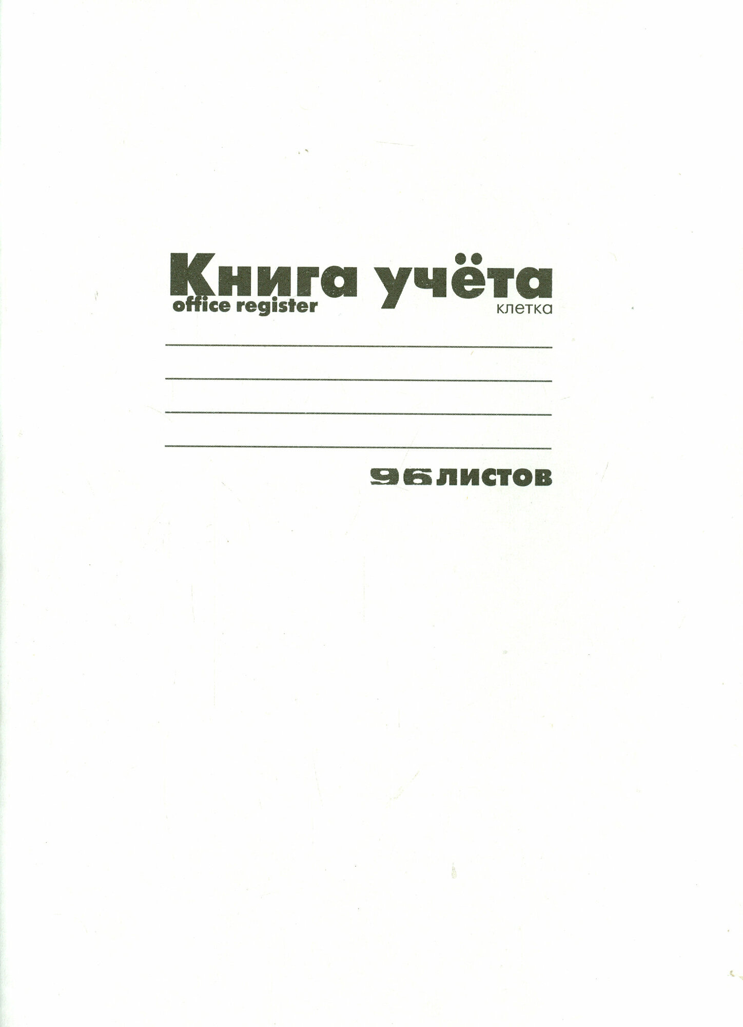 Книга учёта (А4, 96 листов, клетка, белая) (7-96-221 Д)