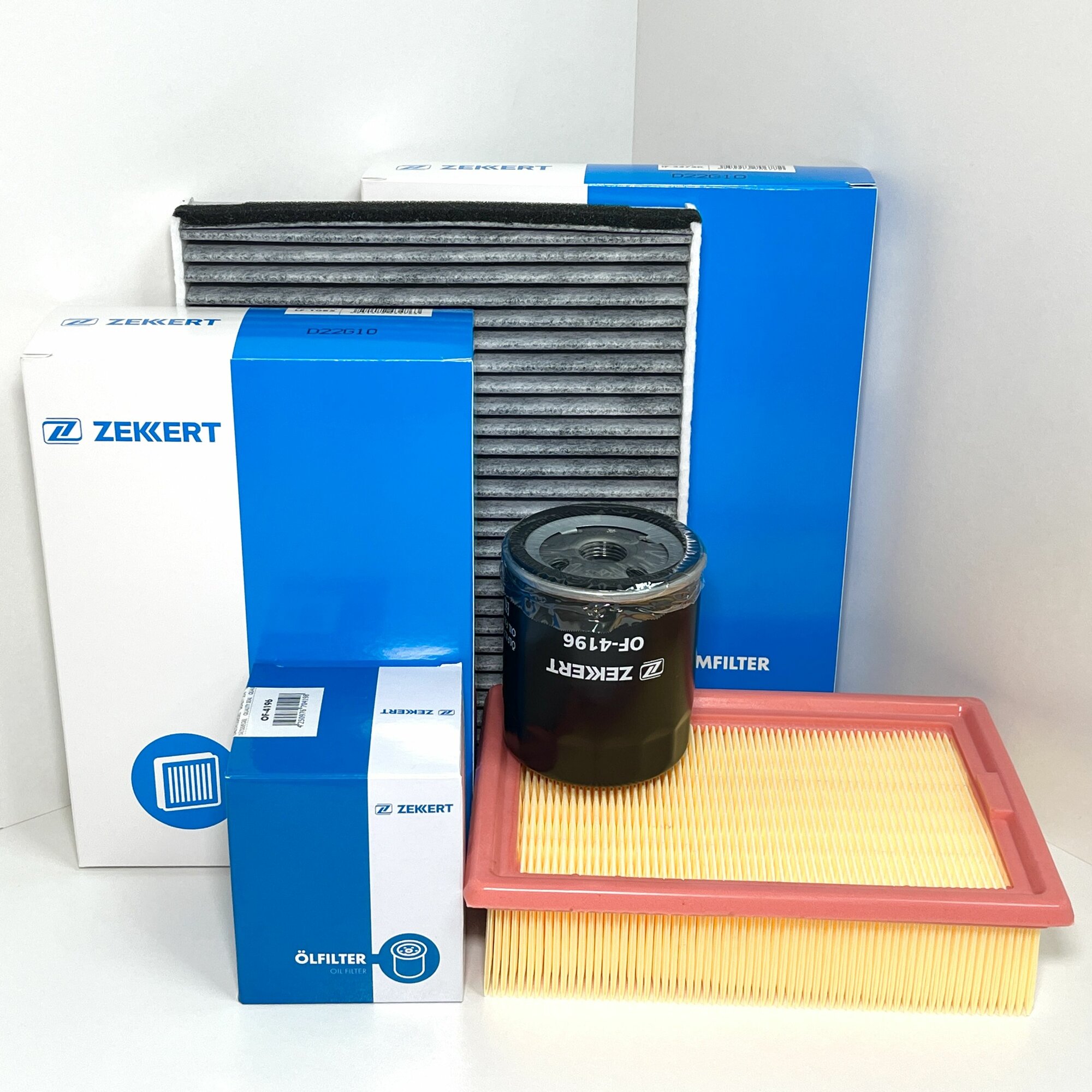 Комплект фильтров Ford Kuga 2 2.5л. (Форд Куга 2011-2019) фильтр воздушный, салонный, масляный ZEKKERT