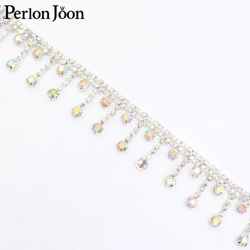 Кристальная подвеска Perlon Joon, 1 yard, AB-Silver