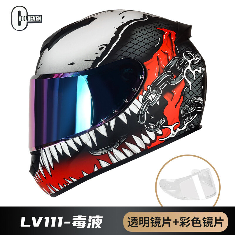 Шлем Four Seasons Venom 1, DOT, M, с линзой и цветным зеркалом