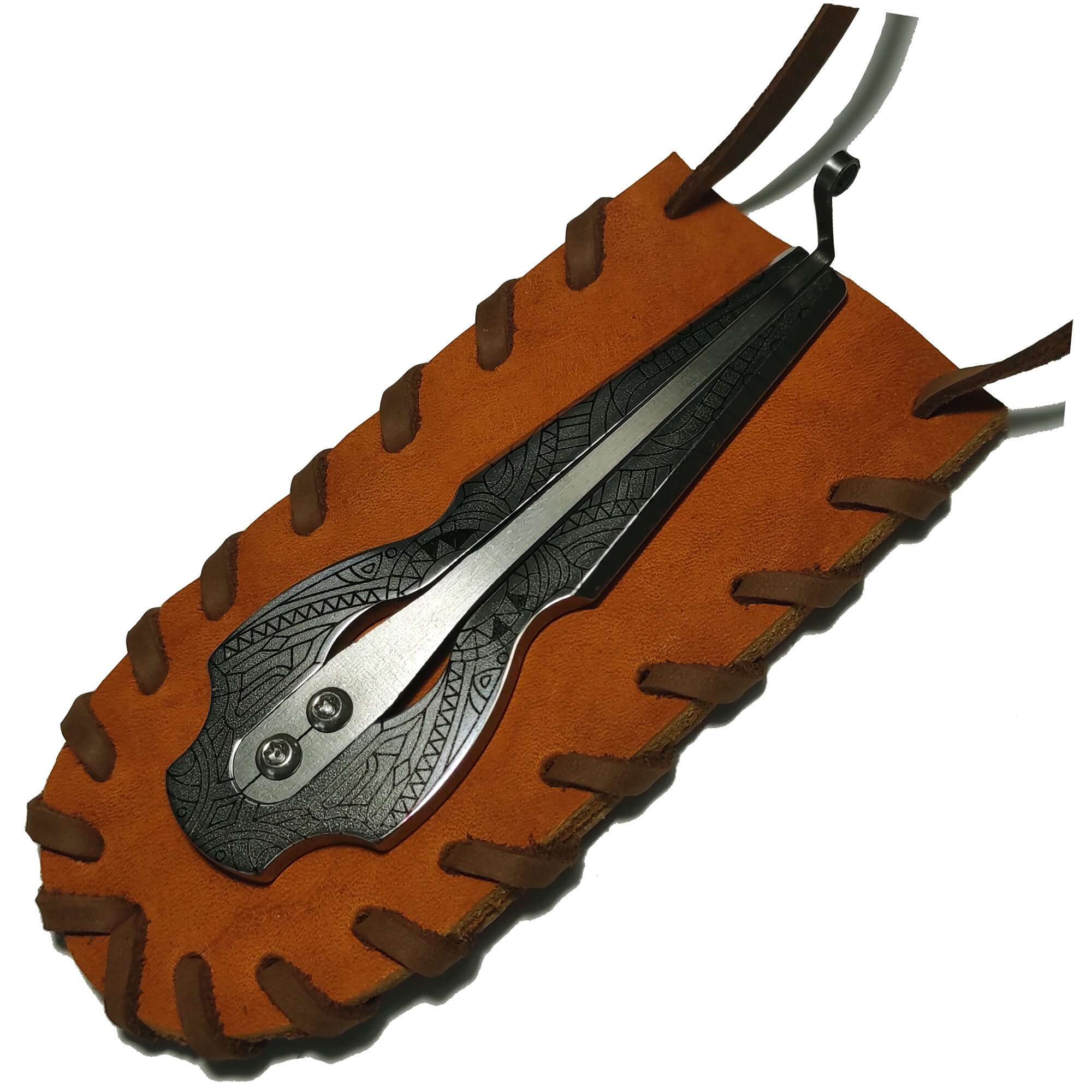 Варган Глазырина "Воин" с кожаным чехлом - музыкальный инструмент для начинающих и профессионалов, великолепный подарок