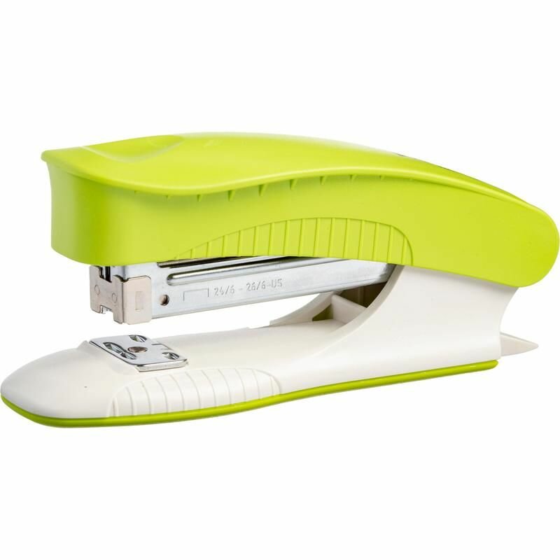 Комус Степлер №24/6-26/6, до 25 листов, пластик, зеленый