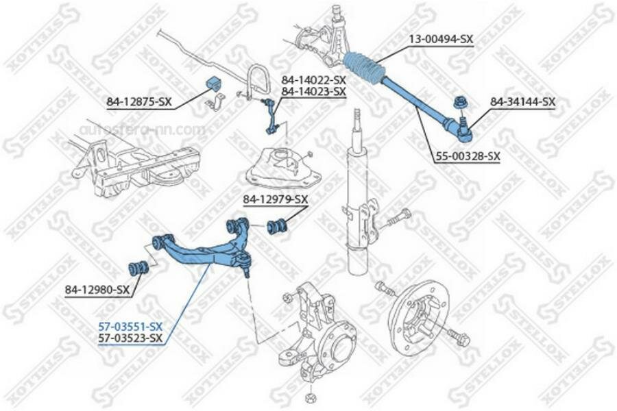 STELLOX 5703551SX рычаг левый\ VW Crafter 30-35 2.5TDi 06>