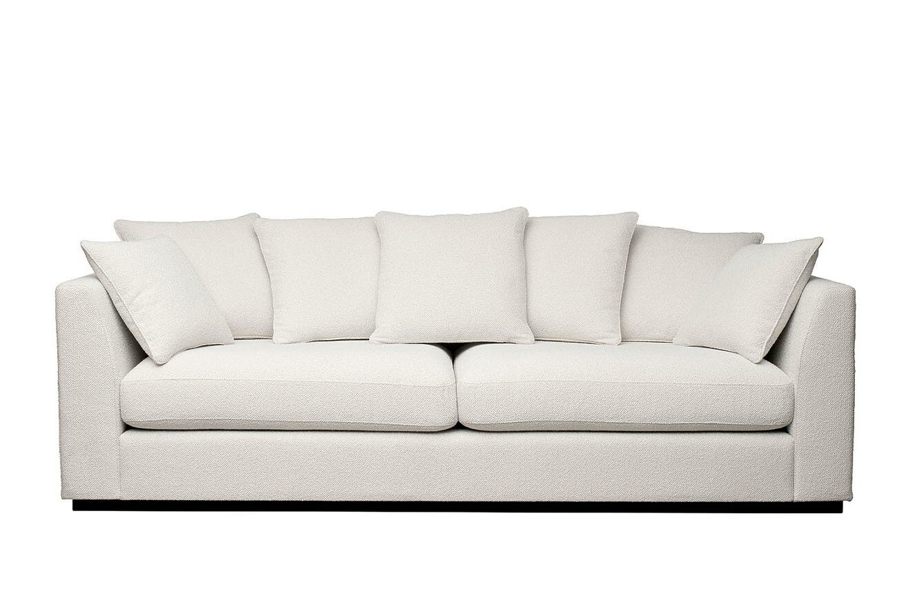 Диван Garda Decor Диван Роберто(Roberto) трехместный, букле кремовый Flona-SVBEG 250*100*90см арт. ROBERTO-250-FLONA SVBEG