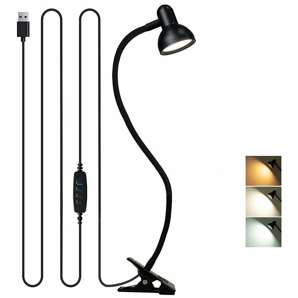 Настольная лампа Moonlight Table Lamp, LED, USB, защита глаз, черная