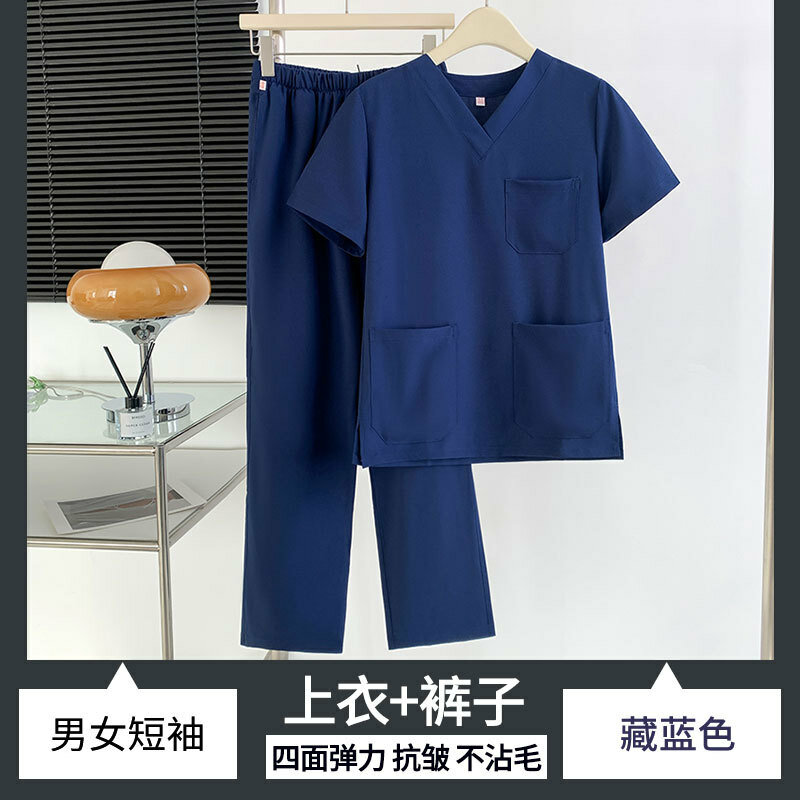 Хирургический халат Large fiber brocade, женский, размер S, с отводом влаги, V-образный воротник