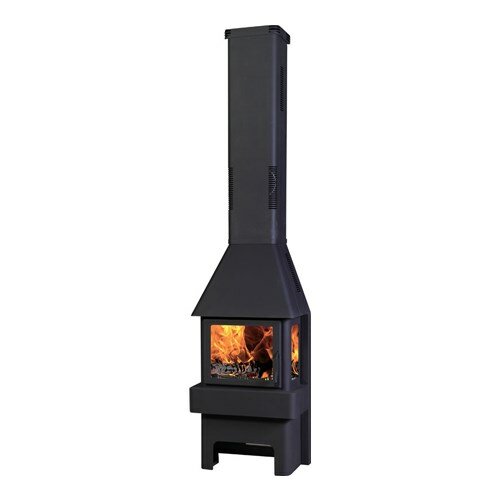 ЭкоКамин Печь-камин ЭкоКамин Бавария 3 стекла черная