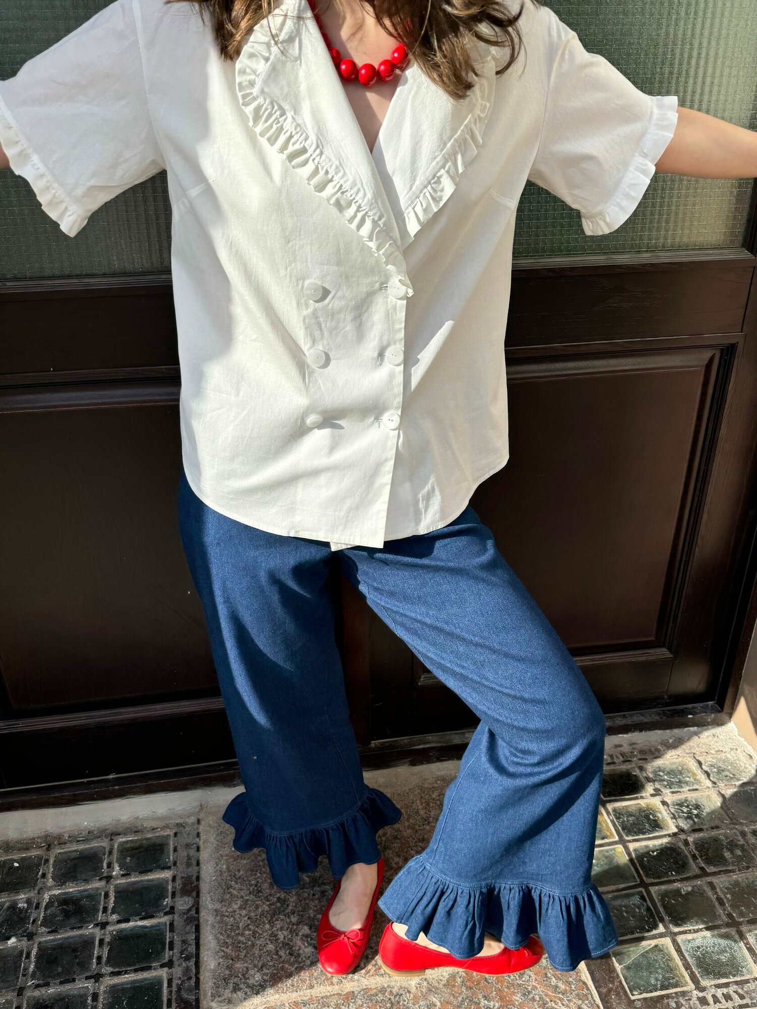 Джинсы широкие 