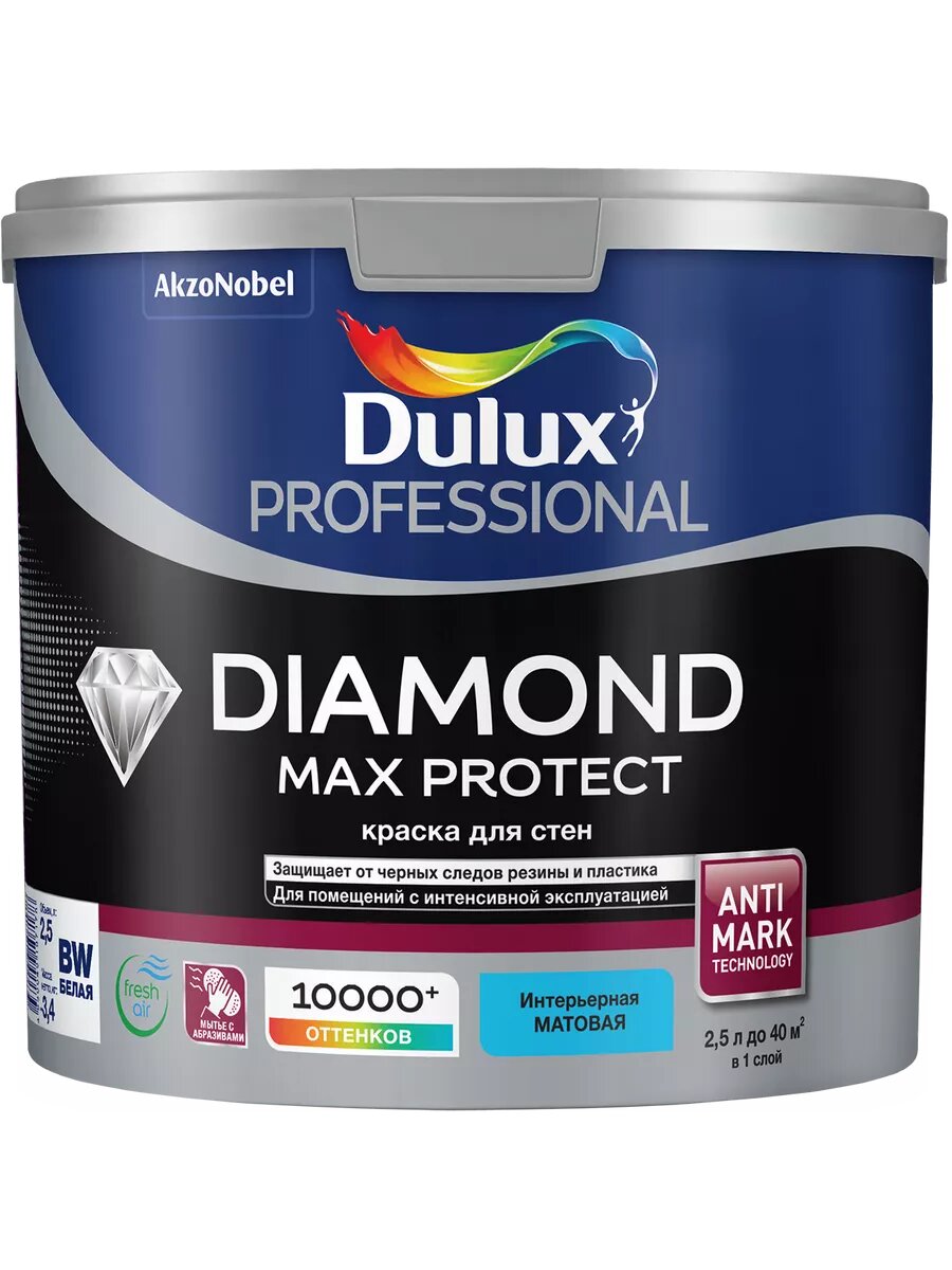 Краска Professional Diamond Max Protect мат BW 2,5л