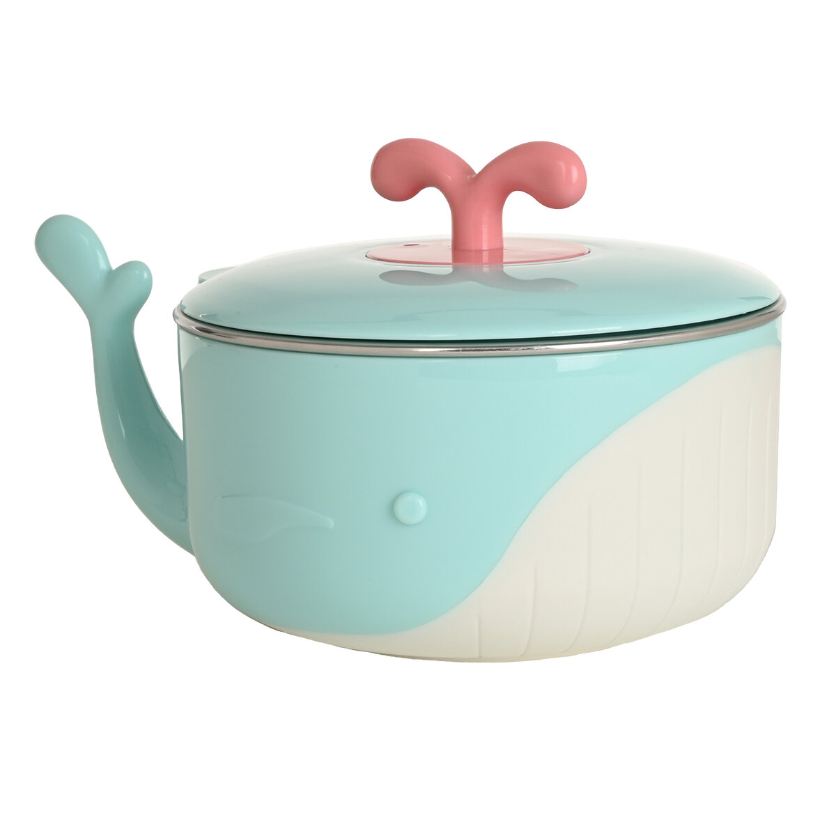 Термотарелка Pituso 300 мл, с крышкой с отверстием для сброса давления, голубая