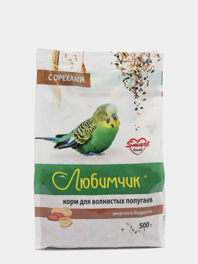 Корм для волнистых попугаев, Любимчик с орехами - энергия и бодрость, 500 гр