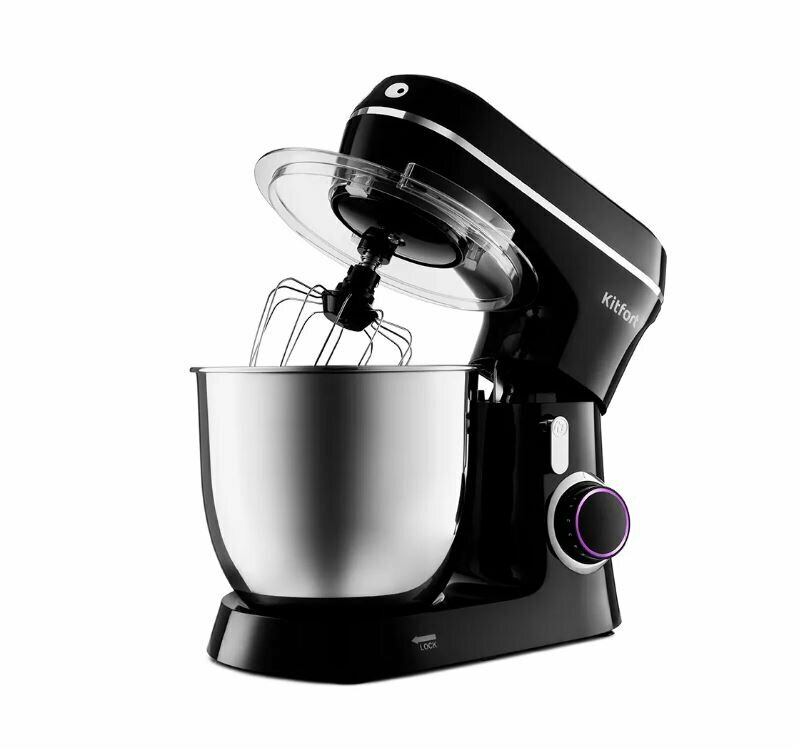 Миксер Kitfort KT-3073, планетарный, 3 насадки, нержавеющая чаша, 4,5л