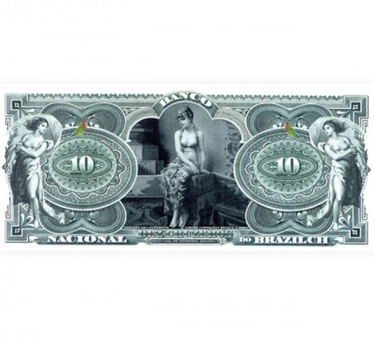 10 Brazilch 1909 года купюра, сувенирная копия UNC, банкноты и купюры редкие коллекционные