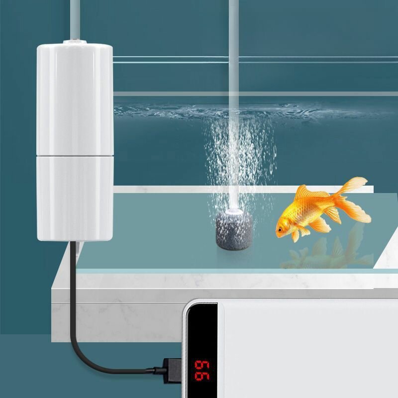 Аэратор USB (компрессор) переносной для живца и аквариума, 1 шт.