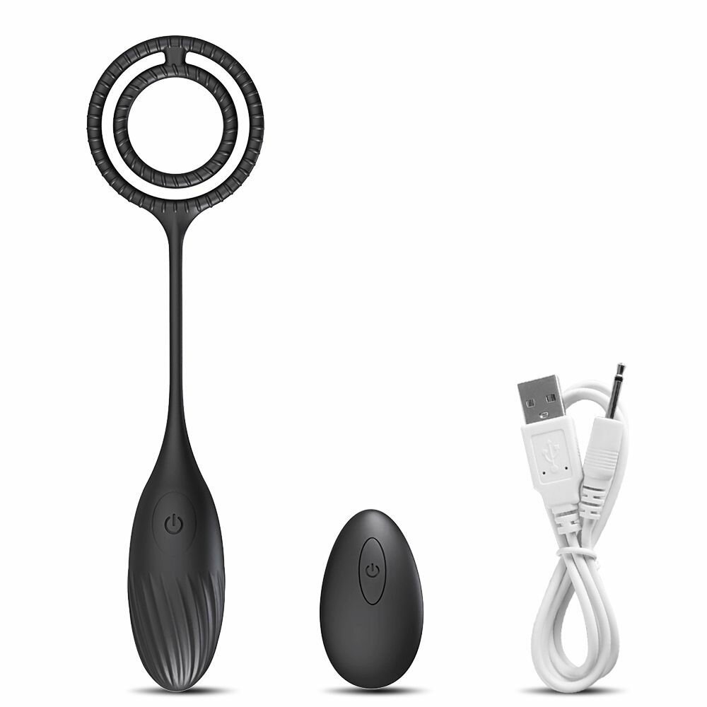 Вибратор-расширитель Mini Bullet Combo, 12 режимов вибрации, пульт ДУ, черный