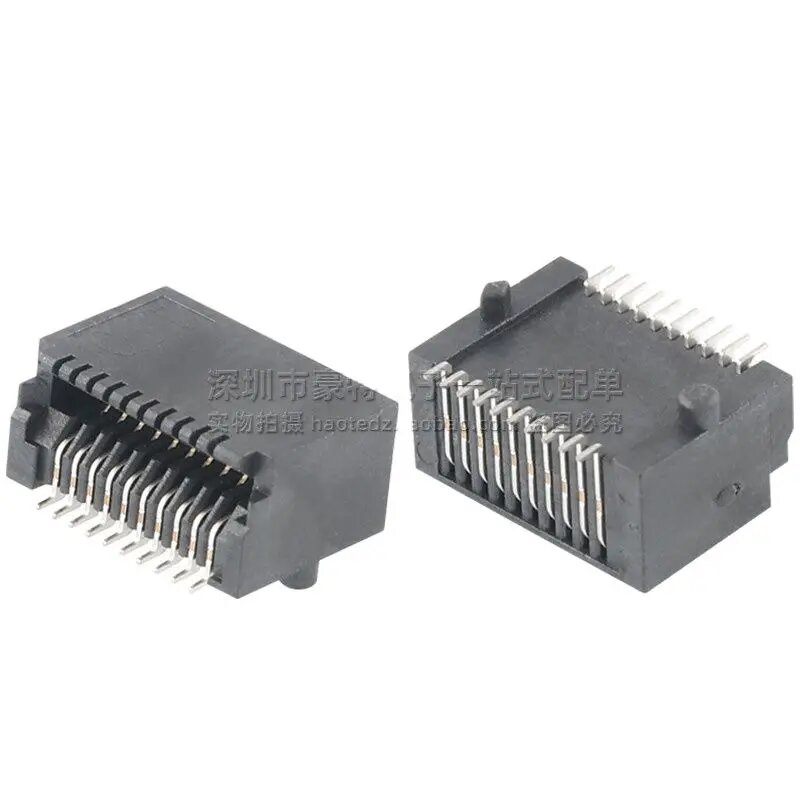 10 шт./ SFP-коннектор для клетки SFP держатель волоконно-оптического модуля 20P 20-контактный шаг 0,8 разъем