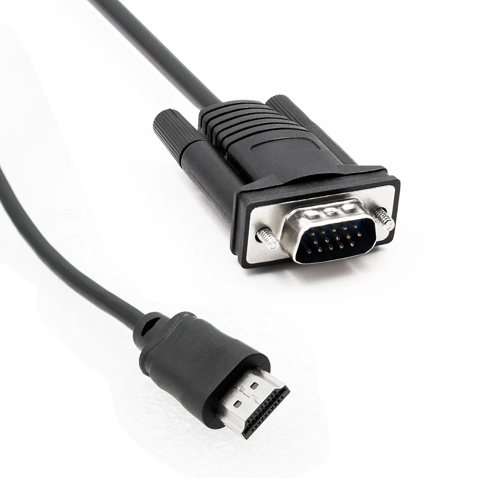 HDMI-VGA кабель-переходник черный 150см 1080P